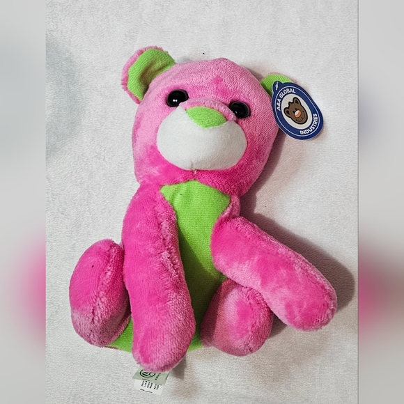 Toys | Pink And Neon Green Plush | Poshmark